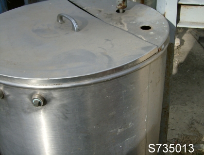 50 gallon CIP Tank, Stainless Steel, 22" diameter x 36" straight side ...