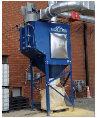 15000 cfm Englo #3-24, dust collector, 24 filters, 6096 filter area ...