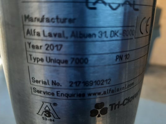 2" Tri-Clover #361TR-10M, Air-actuated Control Valve, Stainless Steel, Tri-Clamp for Sale ...