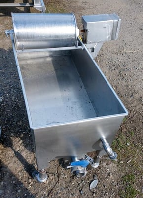 11" x 19" Stainless Steel Rotary Screen, 21" x 45" x 15" deep sloped ...