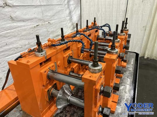 5 Stand, Samco, rollformer, 12" roll space, 9" horizontal centers, 1-1/ ...