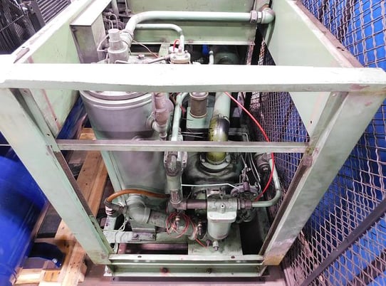 160 cfm, 110 psi, Sullair #12B-40L, rotary screw air compressor, 40 HP ...