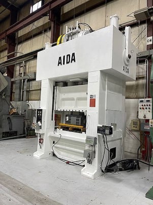 200 Ton, Aida #NL2-200, straight side double crank, 8" stroke, 18.7 ...