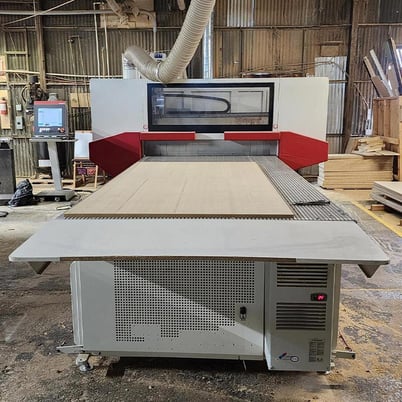 SCM #Pratix-S-15-B, flat table machine, 14 ATC, 145" X, 61" Y, 9.8" Z ...
