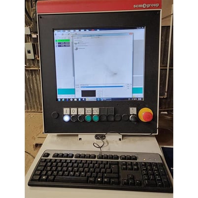 SCM #Pratix-S-15-B, flat table machine, 14 ATC, 145" X, 61" Y, 9.8" Z ...