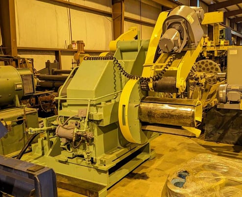 20000 lb. Nash, uncoiler, 28" mandrel face width, 4 segmented mandrel ...
