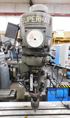 Supermax, #YCM 1-1/2 VS, vertical mill, 9" x 42" table, 12" X, 30" Y ...