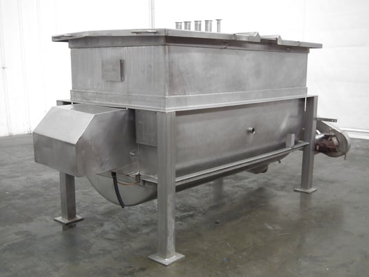 L & A, Stainless 350 gallon double rotating auger spiral coil batch ...