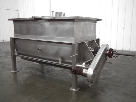 L & A, Stainless 350 gallon double rotating auger spiral coil batch ...