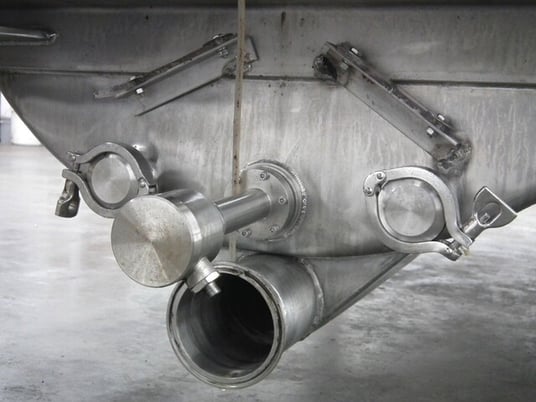 L & A, Stainless 350 gallon double rotating auger spiral coil batch ...