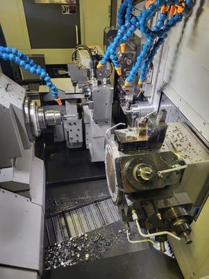 Tsugami #B038T, 12-Axis, 1-1/2" cap., sliding headstock, sub spindle, 8 ...