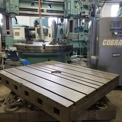 60" x 72" Giddings & Lewis #Hydrostatic rotary table, 360° manual ...