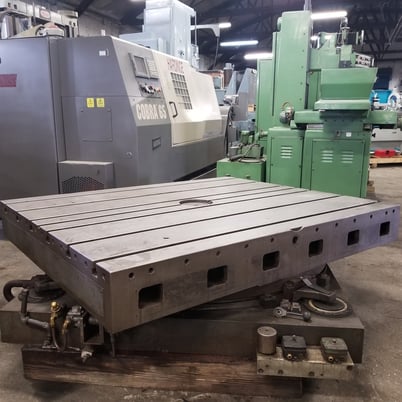 60" x 72" Giddings & Lewis #Hydrostatic rotary table, 360° manual ...