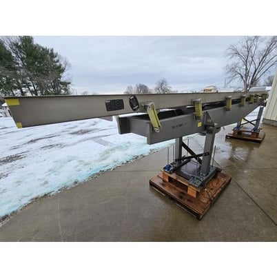 24" wide x 24' long, Key Technology, Stainless Steel Iso-Flo vibrating ...