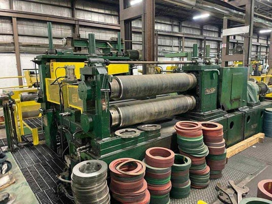 60" x 8" Paxson, slitter head, 6" diameter Pinch rolls, 64" roll face ...