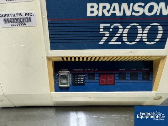 Branson #B5200R-4, Ultrasonic Cleaner, Stainless Steel tub, with ...