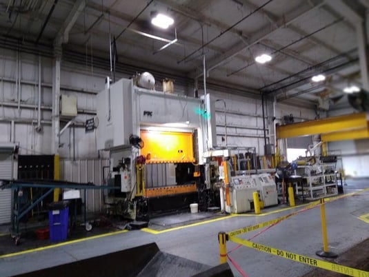 300 Ton, PTC #MPL-2-300-96X48, straight side double crank press, 12 ...