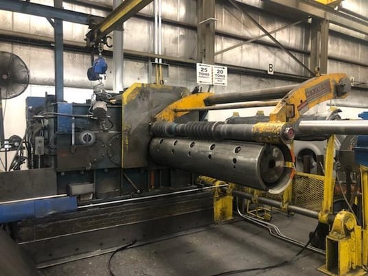 40000 lb. Recoiler & Single Arm Exit Turnstile, 78" Mandrel Face, 20 ...