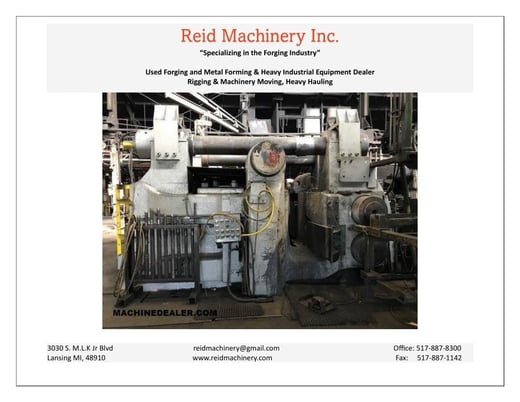 10" National Upsetter Heavy Duty Forging Machine, double toggle, 30 ...