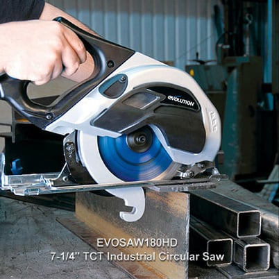 7-1/4" Evolution # EVOSAW180HD, cut steel without heat, burrs or ...