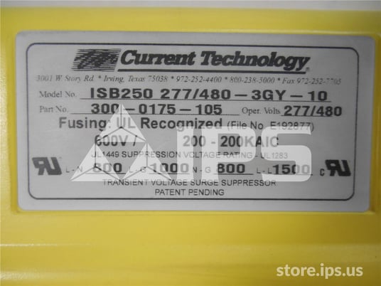 Current Technology Sel300 Transient Voltage Surge Suppressor (tvss) 277 ...