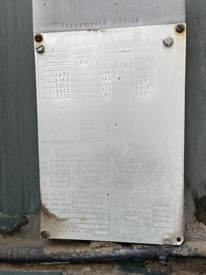 2000 KVA 13800 Primary, 600Y/347 Secondary, Ferranti Packard, Oil ...