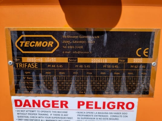 Tecmor #PF-55-4S, rebar bender, 220 V., 3-phase, 7.4 HP, 2020 for Sale ...