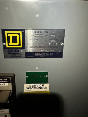 1600 Amp. Square D panel 3 section 3 phase 4 wire, with one pxf3616, 1 ...