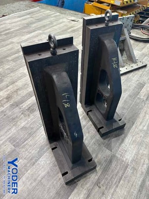 10" x 32" x 16" Heavy duty drilled & tapped angle plates, removable ...