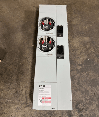 800 Amps, Eaton #3MM212, Meter Stack, 2 Socket, 44" x 14.5" x 8", 3 ...