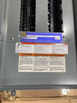 125 Amp. Square D, NQ, Panelboard Interior, 84 Space/Circuit, 50" x 20 ...