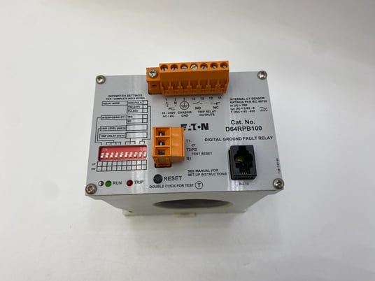 Eaton, D64RPB100, Digital Ground Fault Relay, Series B1, 24-240 Volt ...