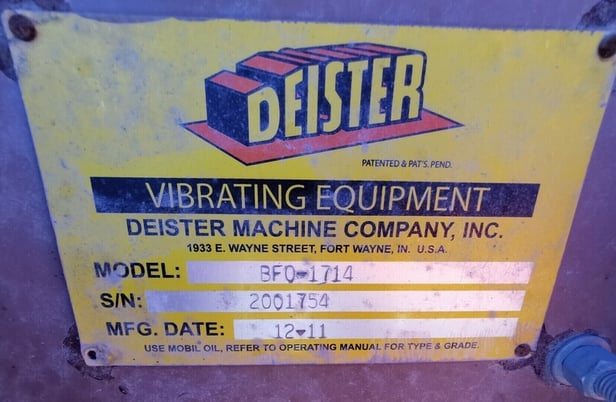 84" x 168" Deister #BFO-1714, Heavy-Duty Horizontal Vibrating Screen ...