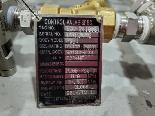 14" HP Valves/Key Valve Technologies #SDV-24100BL, Parallel Slide Gate ...