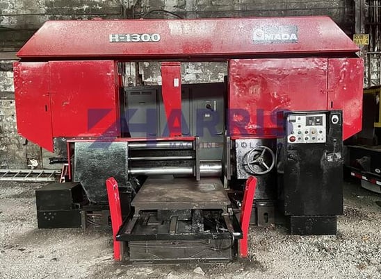 51" x 51" Amada #H-1300, horizontal band saw, 39' x 3" blade, shuttle ...
