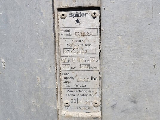 Spider #SC1000, Steel Work Cage, 750 lb w/o Flydeck, 500 lb w/Flydeck ...