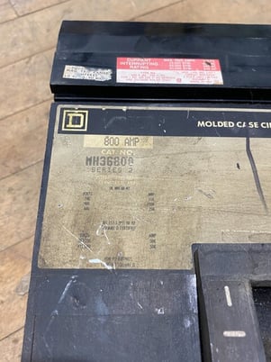 800 Amps, Square D, MH36800, I-Line Circuit Breaker, 600V 3P 3PH MH 800 ...