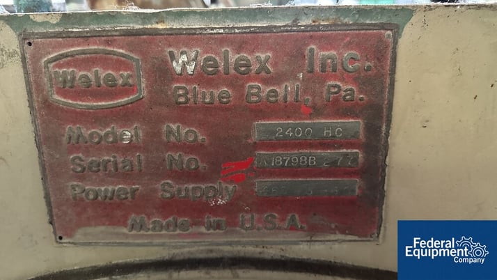 2400 liter Welex Cooler #2400HC, Stainless Steel, jacketed, 30 HP, (4 ...