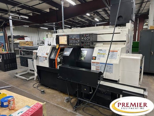 Mazak #Multiplex-6200-II, twin spindle twin turret CNC turning center w ...