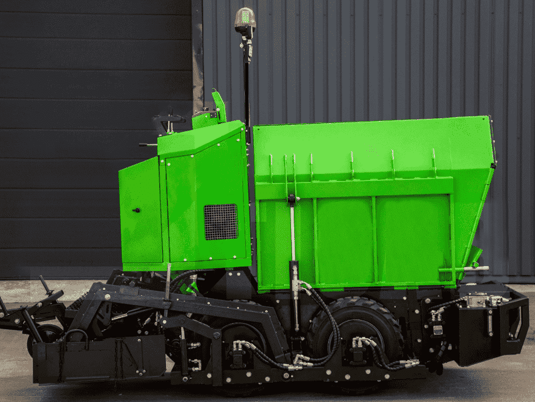 Ticab #MP-1100, mini asphalt paver, 5 ton loader, 1.4 ton unloader, 150mm auger diameter, air ...