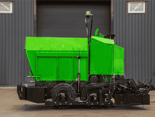 Ticab #MP-1100, mini asphalt paver, 5 ton loader, 1.4 ton unloader, 150mm auger diameter, air ...
