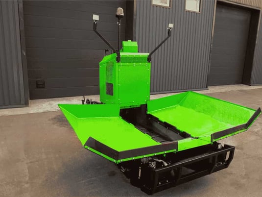 Ticab #MP-1100, mini asphalt paver, 5 ton loader, 1.4 ton unloader, 150mm auger diameter, air ...