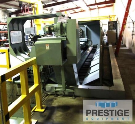 Ikegai #ANC-56, 56" swing x 240"/157", Fanuc 18T CNC, 11" bore, front ...
