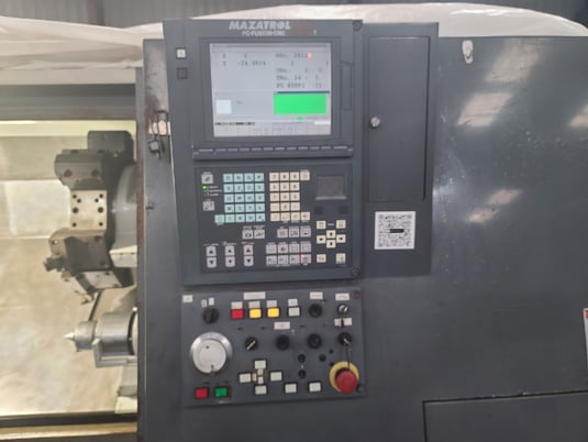 Mazak #QT-350, Mazatrol 640 control, 26" swing, 48" centers, 4" bar ...