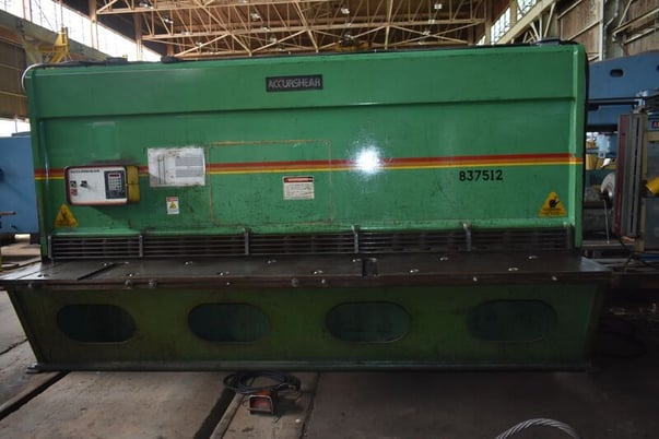 3/8" x 12' Accurshear #837512, hydra-mechanical power squaring shear ...