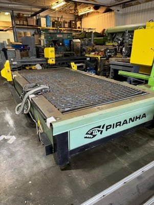 Piranha #C510, Plasma Table, 5' x 10' Table, 3-Jaw Chuck, MicroStep ...