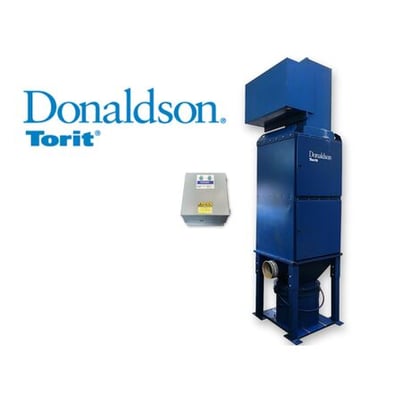 2000 cfm Donaldson #UMA 150, shaker dust collector, 5 HP fan, 150 sq.ft ...
