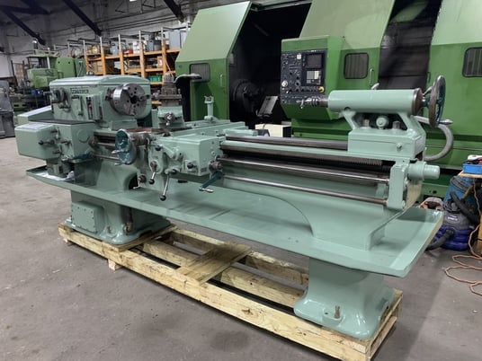 20" x 60" Schaerer #20X60, German lathe, 3-jaw chuck, 4 way tool post ...