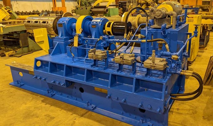 10000 lb. Stamco, Uncoiler, 20" ID w/ Pads, 4" Segment Mandrel, 33 ...