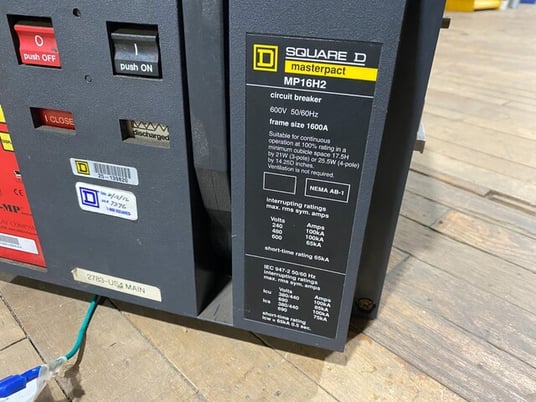 1600 Amps, Square D, Masterpact MP16H2, 3P 3PH AC-PRO-MP TRIP for Sale ...
